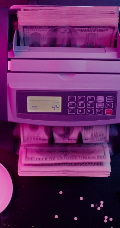 The counting machine counts banknotes | Stock Video | Pond5