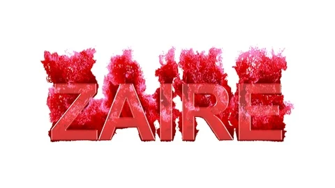 country name ZAIRE burns dark fire on a ... | Stock Video | Pond5