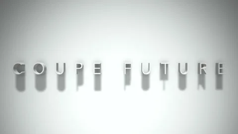 coupe future 3D title animation white te... | Stock Video | Pond5