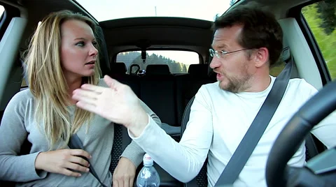 Angry Couple Driving Stock Footage ~ Royalty Free Stock Videos | Pond5