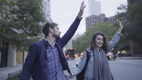 Hailing The Street Stock Videos – Royalty-Free HD & 4K Videos | Pond5