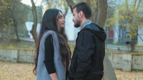 couple in love looks each other in the f... | Stock Video | Pond5