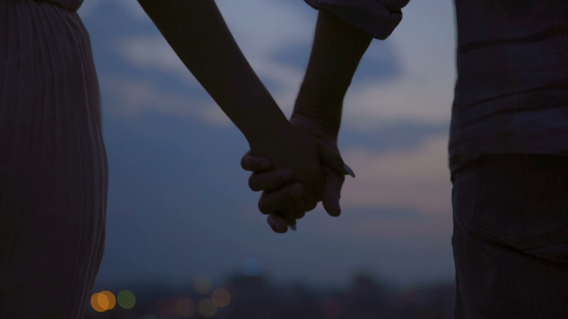 Lovers Holding Hands