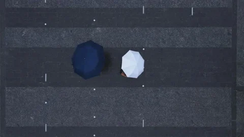 couple meet at town square overhead top ... | Stock Video | Pond5