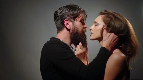 Couple in a passionate embrace. Sexy lov... | Stock Video | Pond5