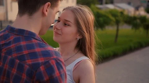 couple reunion happiness man woman kiss ... | Stock Video | Pond5