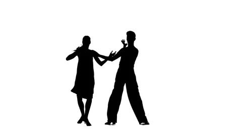 Dancing Couple Silhouette Stock Video Footage | Royalty Free Dancing ...
