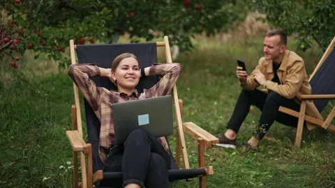 Couple of young people working remotely ... | Stock Video | Pond5