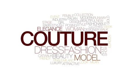 Couture animated word cloud, text design... | Stock Video | Pond5