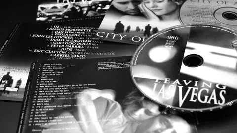 Cover and cd of soundtracks of two films... | Stock Video | Pond5