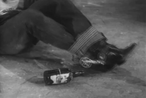 Cowboy with bound legs and hands smashin... | Stock Video | Pond5