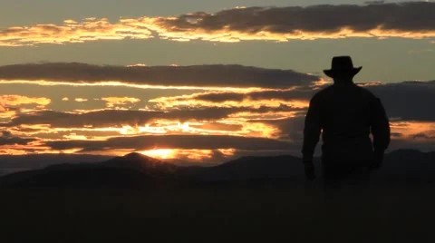 Western Cowboys Sunset Stock Video Footage | Royalty Free Western ...