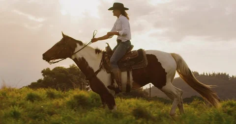 Slow Riding Cowgirl Stock Videos – Royalty-Free HD & 4K Videos