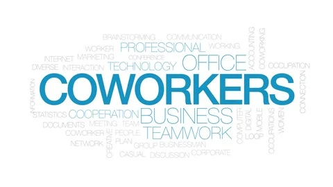 Coworkers animated word cloud. Kinetic t... | Stock Video | Pond5