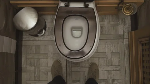 In the cozy bathroom view from above on ... | Stock Video | Pond5