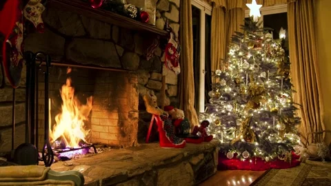 Christmas Fireplace Loop Stock Videos – Royalty-Free HD & 4K Videos