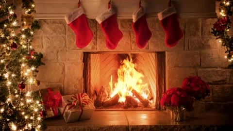 Christmas Fireplace Loop Stock Videos – Royalty-Free HD & 4K Videos