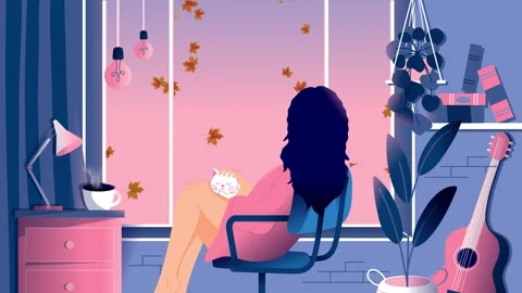Cozy Vibes Anime Girl Enjoying Tea in su... | Stock Video | Pond5