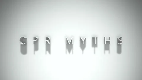 cpr myths 3D title animation with shadow... | Stock Video | Pond5