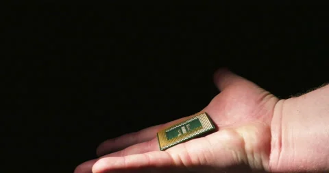 CPU for Computer Being Held in Hand Isol... | Stock Video | Pond5