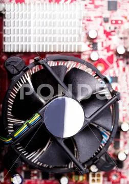 CPU cooler CPU cooler close up on the computer s motherboard Copyright ...