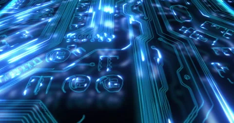 CPU, digital microchip and hologram of c... | Stock Video | Pond5