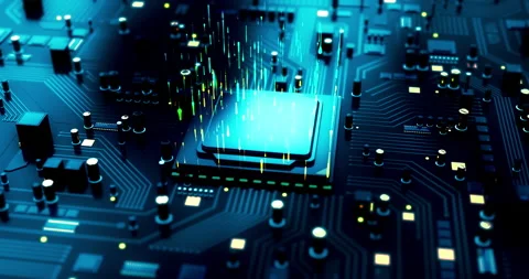 CPU GPU Processor Motherboard Technology... | Stock Video | Pond5