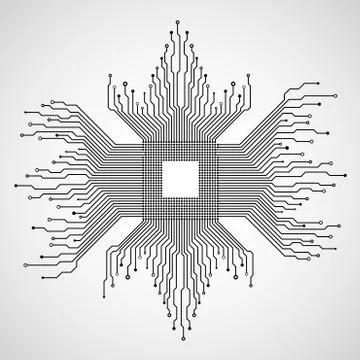 Microprocessor Chips Illustrations ~ Vectors | Page 7