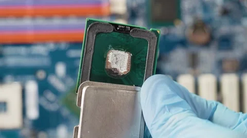 CPU Processor Microchip | Stock Video | Pond5