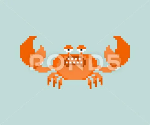 Pixel Art Crab Monogatari Hitagi Senjougahara Crab Pixel Art