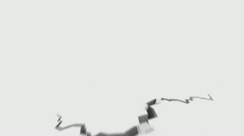 Crack splits the surface. 3D animation | Stock Video | Pond5