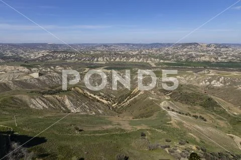 Craco, Basilicata. Abandoned city. A ghost town built on a hill. Stock ...