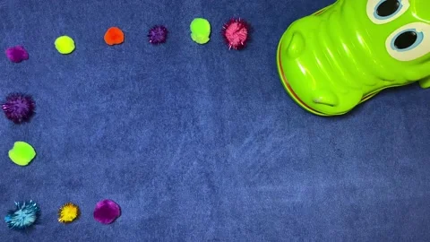 Craft ideas, intro stop motion. Pom pomp... | Stock Video | Pond5