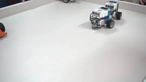 Craft for robotics class. Robot car made... | Stock Video | Pond5