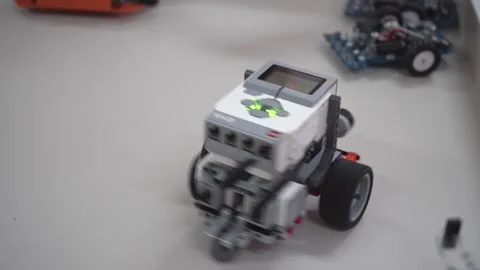 Craft for robotics class. Robot car made... | Stock Video | Pond5