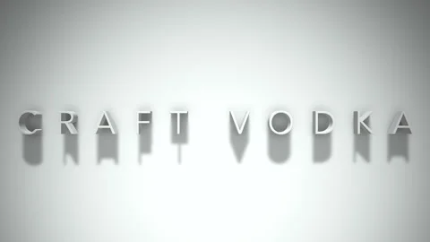 craft vodka 3D title animation with shad... | Stock Video | Pond5