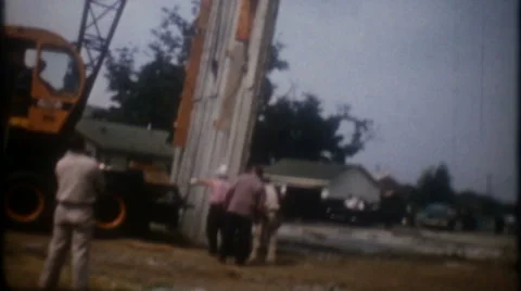 Vintage Construction Stock Footage ~ Royalty Free Stock Videos | Pond5