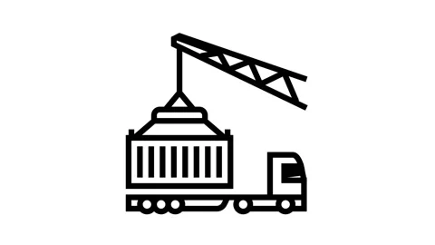 Container Truck Icon Stock Footage ~ Royalty Free Stock Videos | Pond5