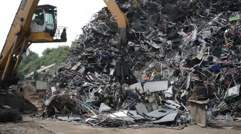 Scrap Metal Mounds Stock Video Footage | Royalty Free Scrap Metal ...