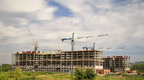 Construction Aerial Stock Video Footage | Royalty Free Construction ...