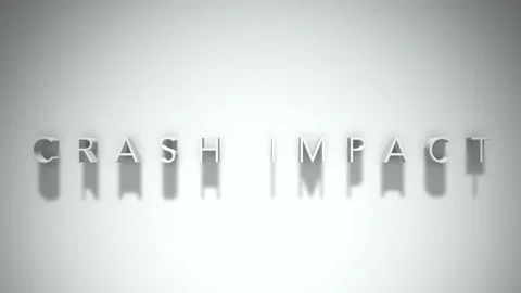 crash impact 3D title animation white te... | Stock Video | Pond5