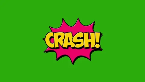crash word animation Comics speech bubbl... | Stock Video | Pond5