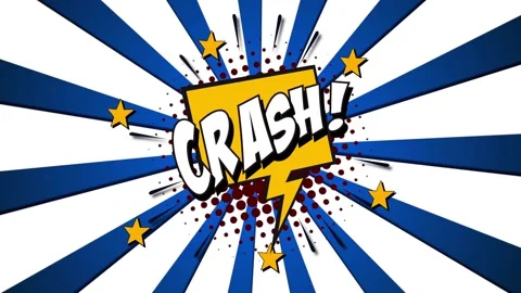 CRASH - Word Speech Balloons Comic Style... | Stock Video | Pond5