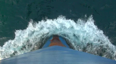 Crashing waves bow of a cargo vessel shi... | Stock Video | Pond5