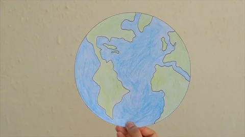 Crayon Drawing of Planet Earth | Stock Video | Pond5