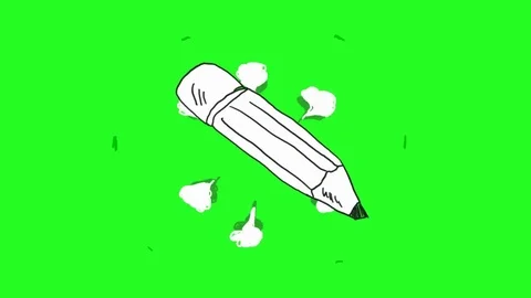 Crayon - Hand-Drawn - Animation - Green ... | Stock Video | Pond5