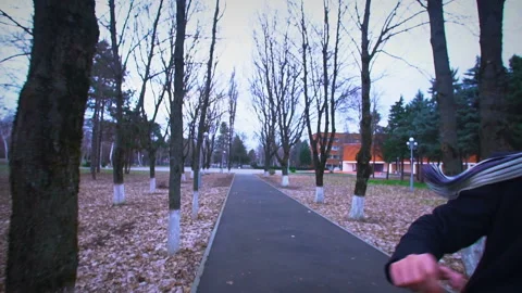 Crazy aggressive young man running after... | Stock Video | Pond5