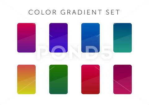 Crazy color gradient background pack. Vector element ~ Clip Art #137054035