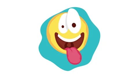 crazy emoticon face comic animation | Stock Video | Pond5