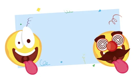 crazy emoticons faces comic animation | Stock Video | Pond5